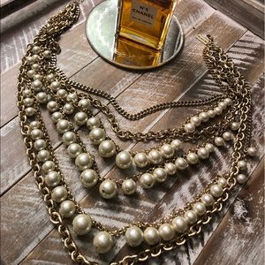 The Limited | Jewelry | Chains And Pearls Necklace | Poshmark